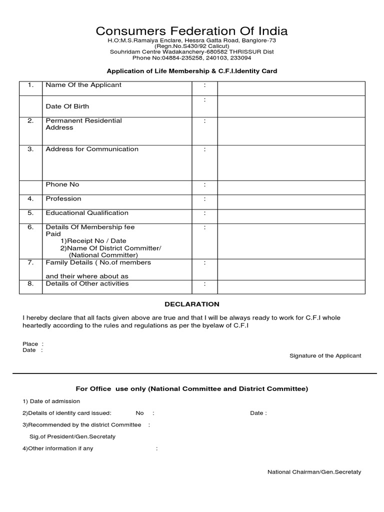 Cfi Mem Form Mode | PDF