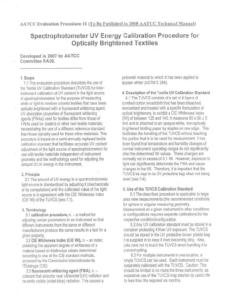 Calibration Procedure | PDF