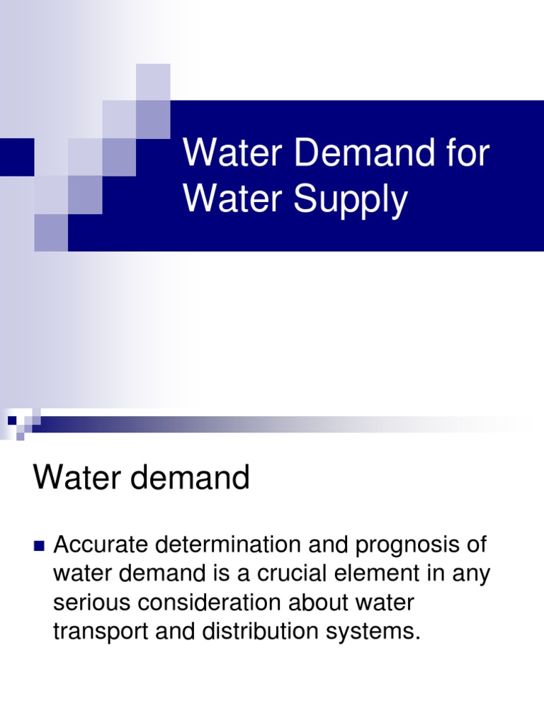 CIVWARE Lecture Topic 4 (Water Supply and Demand) PDF | PDF ...