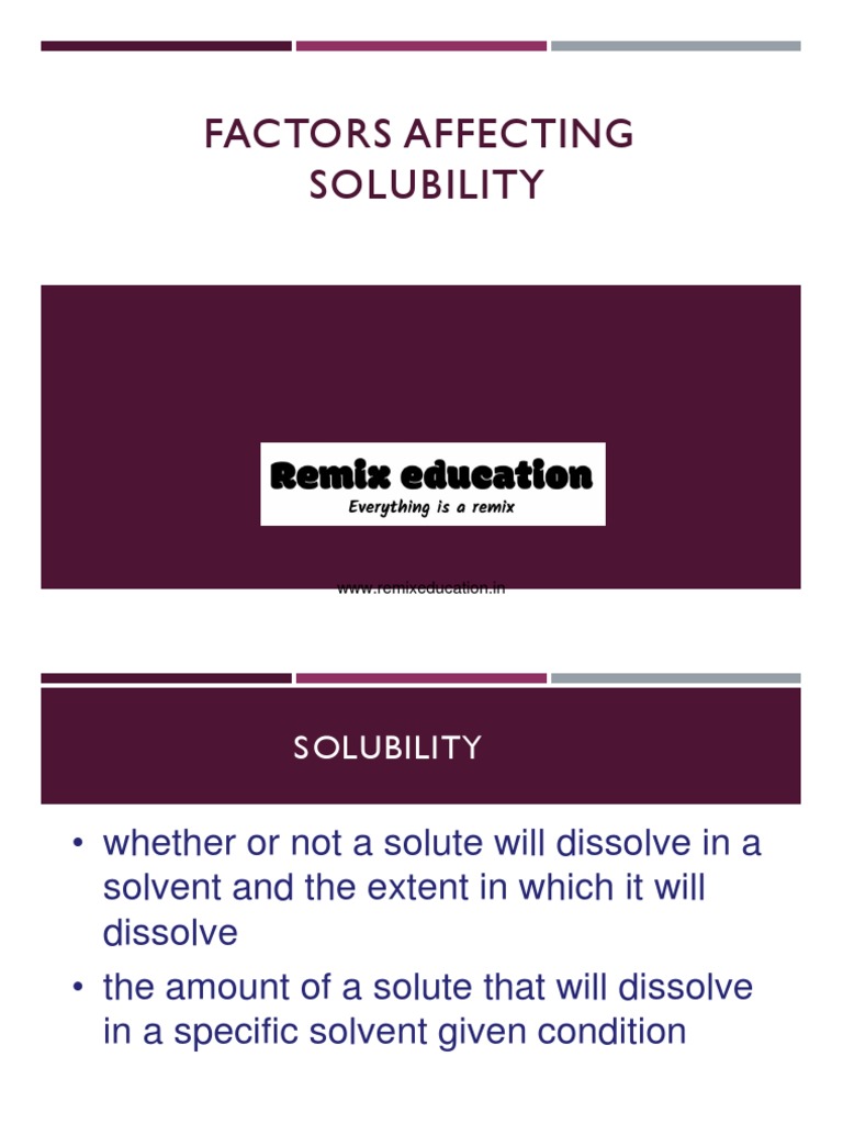 Factors Affecting Solubility (1) Yy | PDF | Solubility | Solvation