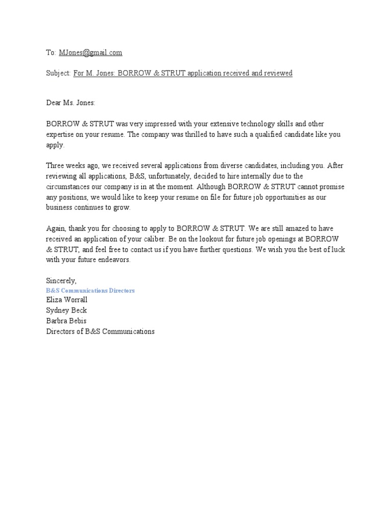 Final Task Bad News Email | PDF | Business | Law