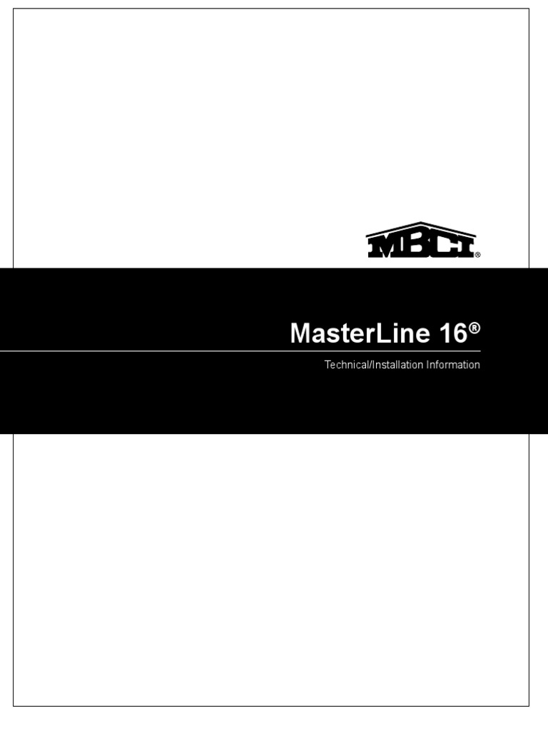 MasterLine 16 Manual 2019 PDF | PDF | Screw | Specification (Technical ...