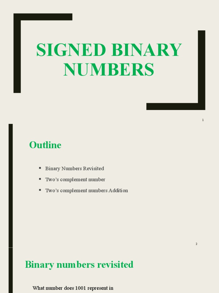 Signed Binary Numbers | PDF | Theory Of Computation | Number Theory