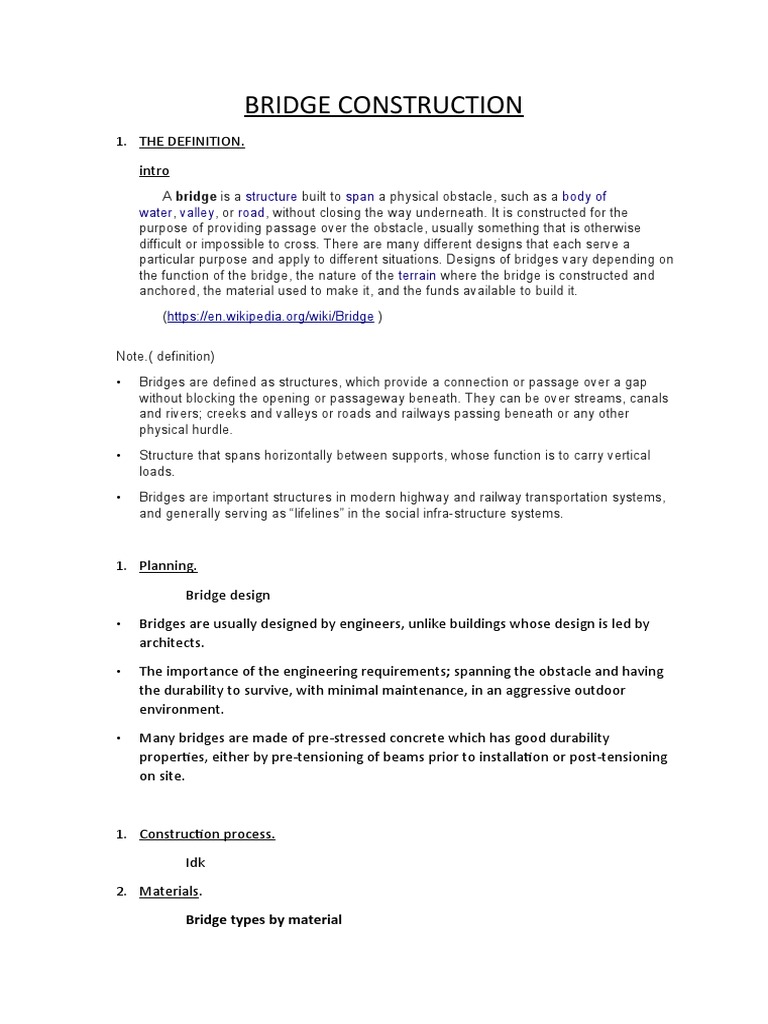 Bridge Construction | PDF | Bridge | Truss