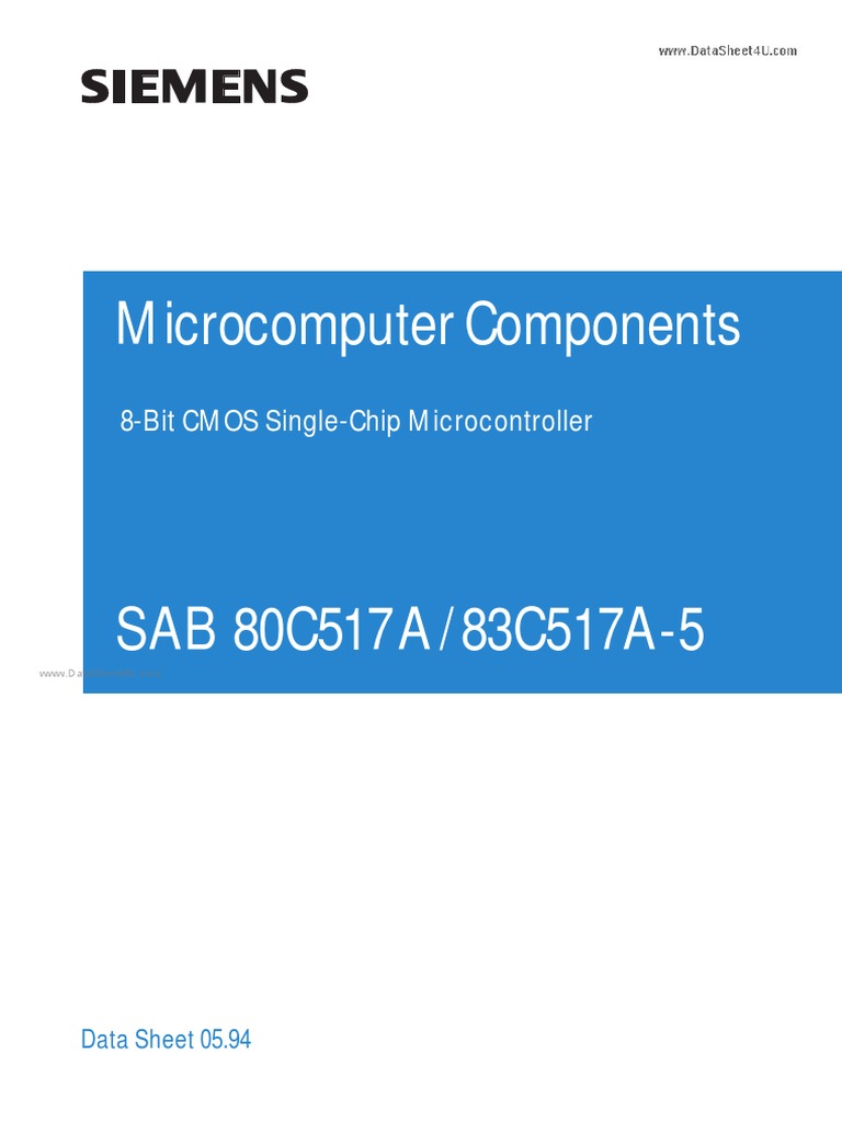 Microcomputer Components: 8-Bit CMOS Single-Chip Microcontroller | PDF ...