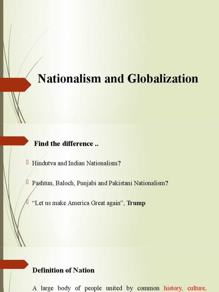 Nationalism and Globalization | Download Free PDF | Globalization ...