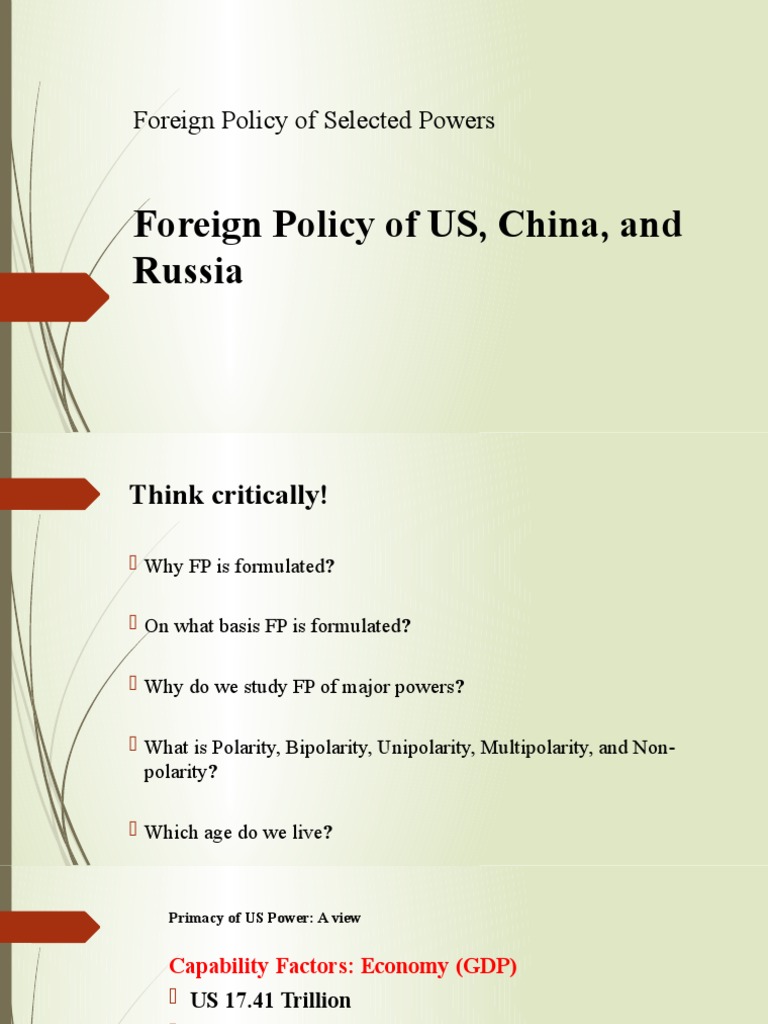 Batch 159 Lecture FP of Major Powers | PDF | China | World Politics