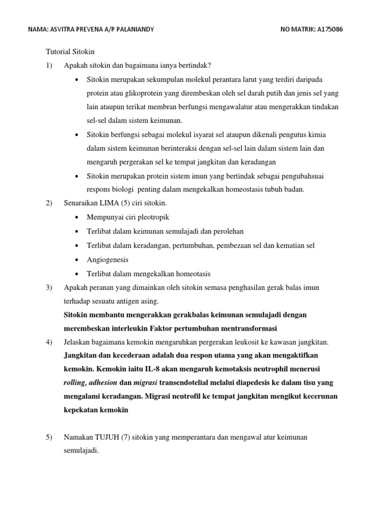 Tutorial Sitokin | PDF