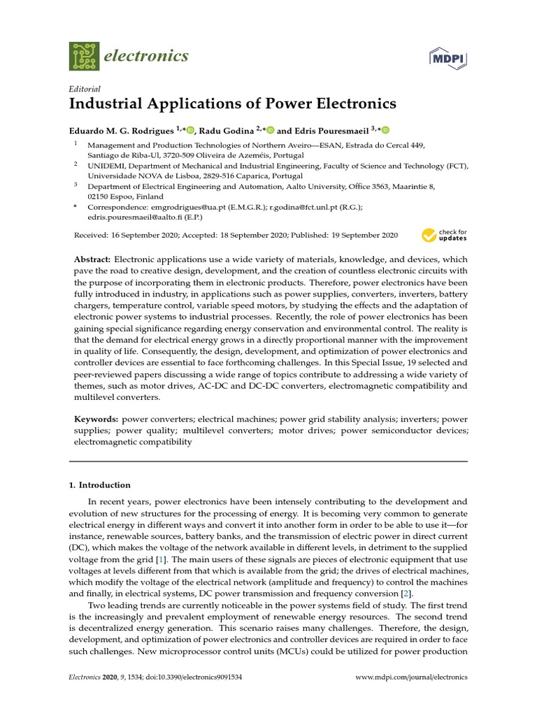 Industrial Applications of Power Electronics | PDF | Power Inverter ...
