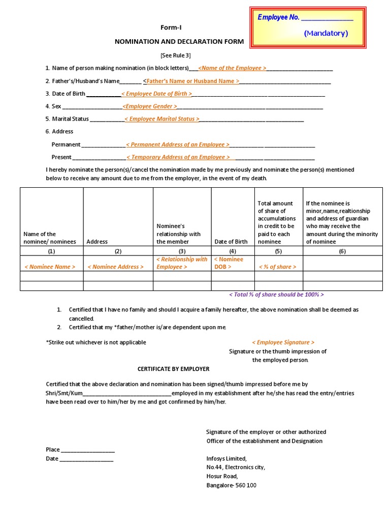 Payment of Wages-Nomination Form - Template | PDF | Justice | Crime & Violence