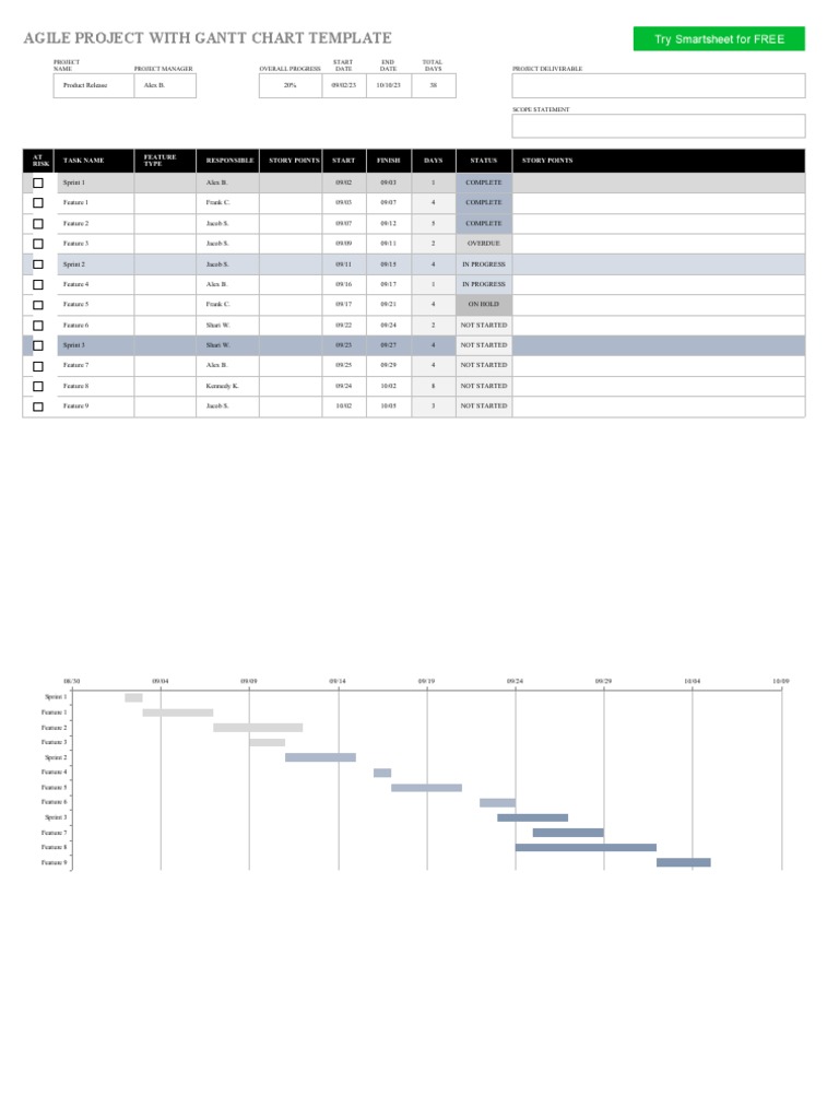 IC Agile Project With Gantt Chart 10615 | PDF | Computing | Business
