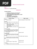 Detailed Lesson Plan (Counting Numbers 1-10) ) | PDF | Lesson Plan ...