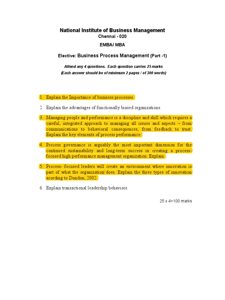 Business Process Management (Part1) | PDF | Business Process | Business ...