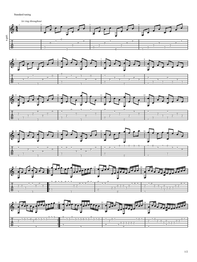 Let Ring Throughout: Standard Tuning | PDF