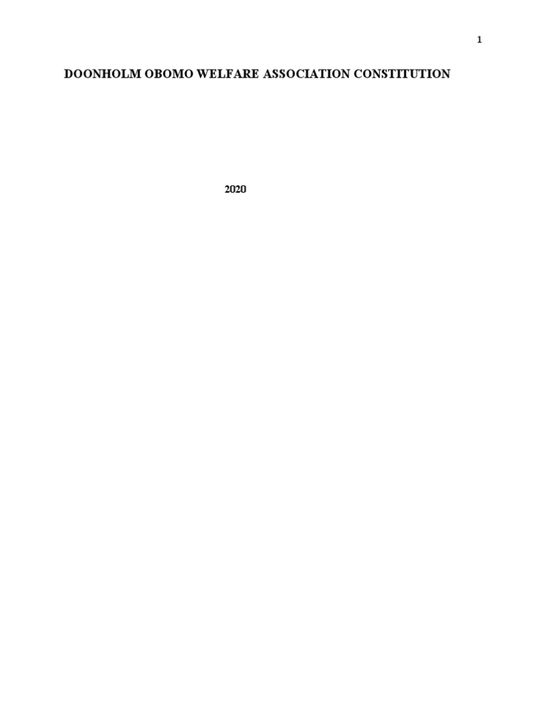 Sample Welfare Constitution Constitution | Download Free PDF ...