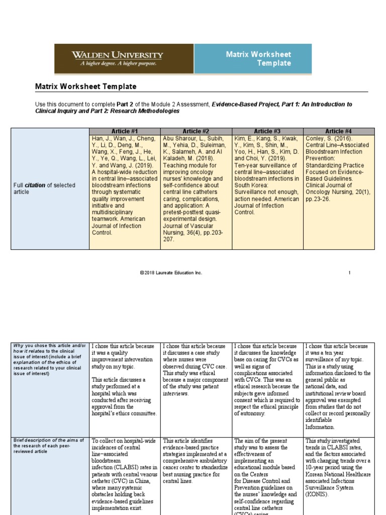 Matrix Worksheet Template | PDF | Qualitative Research | Institutional Review Board