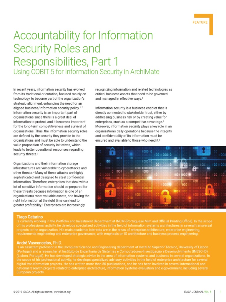 Accountability For Information Security Roles and Responsibilities Part ...