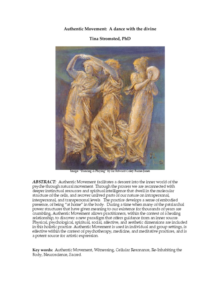 Authentic Movement A Dance With The Divi PDF | PDF | Carl Jung ...