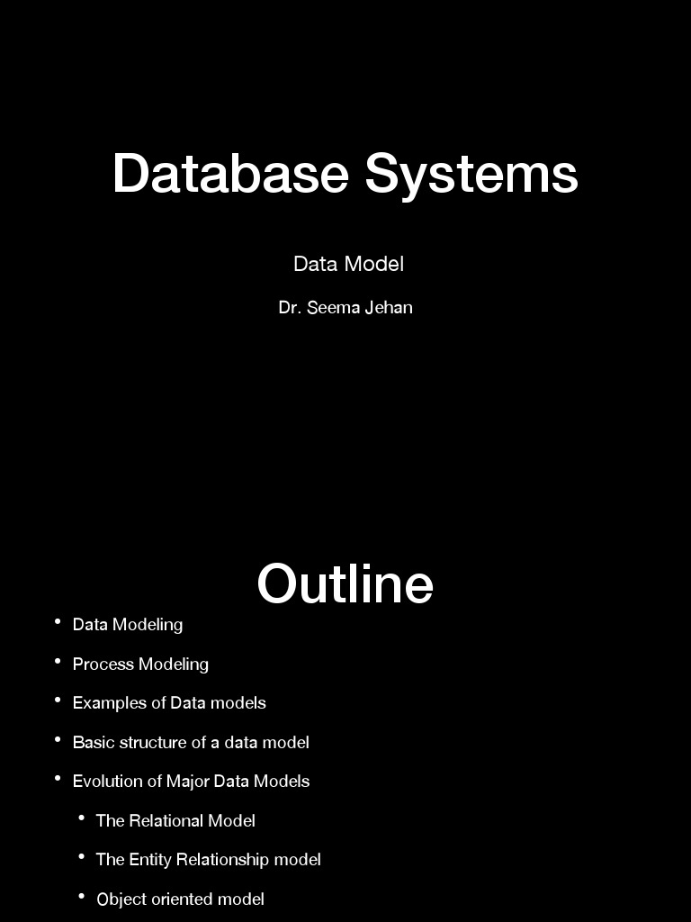 Database Systems Data Modeling | PDF | Relational Model | Data Model