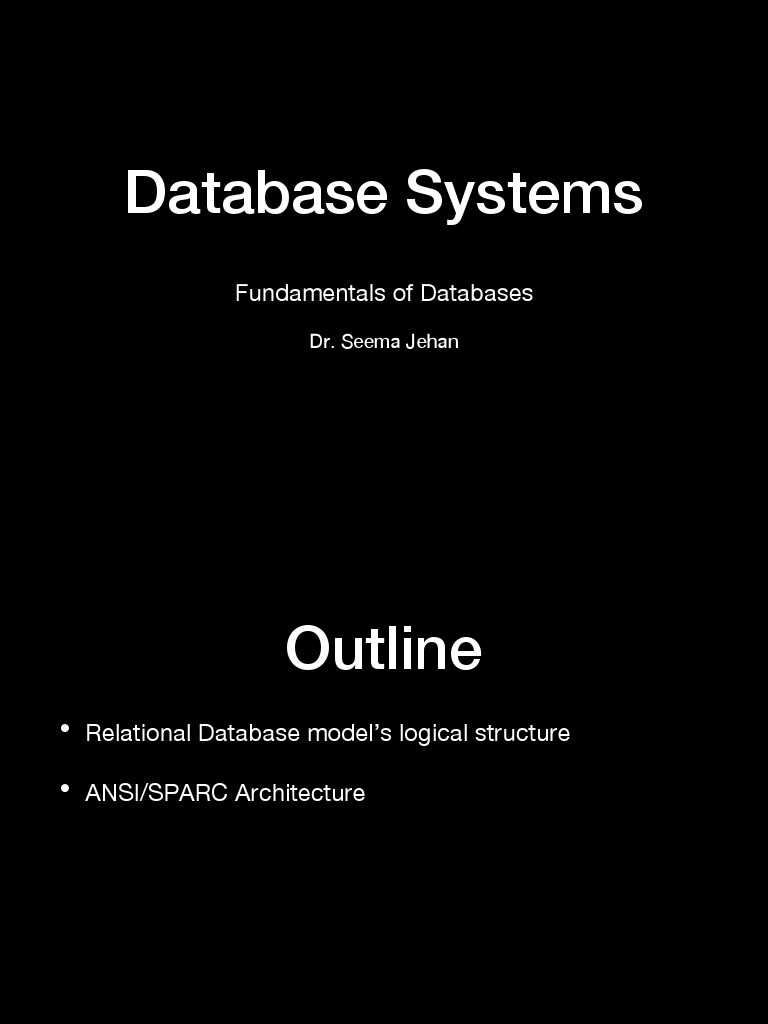 Lecture 3 Pdf Conceptual Model Relational Database