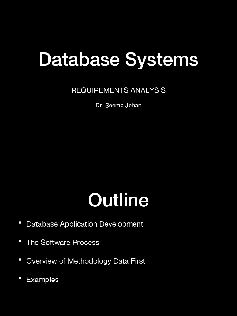 Database Systems!: Requirements Analysis | PDF | Login | Databases