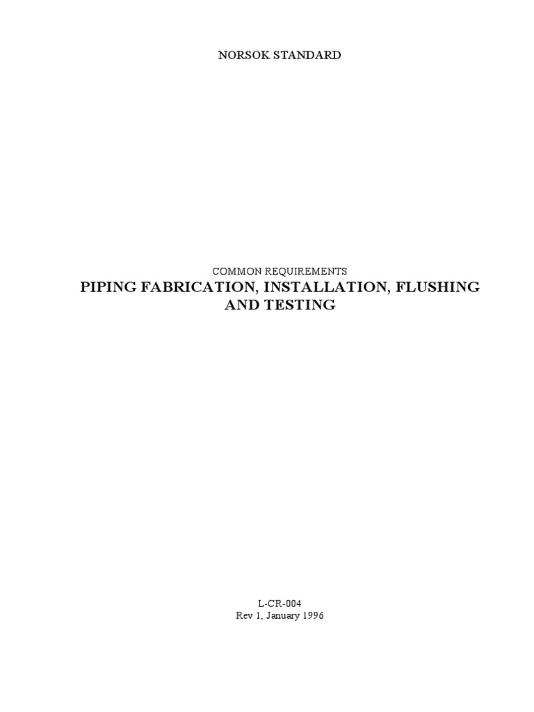 Piping Fabrication and Flushing Standards | PDF | Pipe (Fluid ...