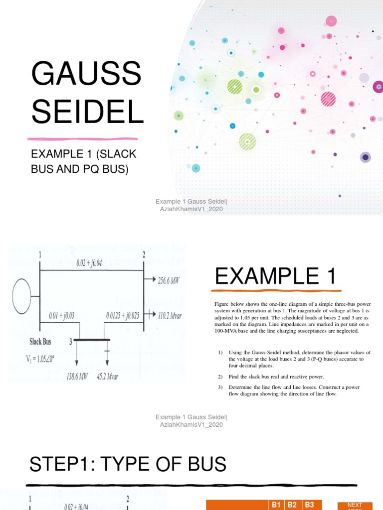 Gauss-Seidel Power Flow Example | PDF | Ac Power | Electrical Impedance