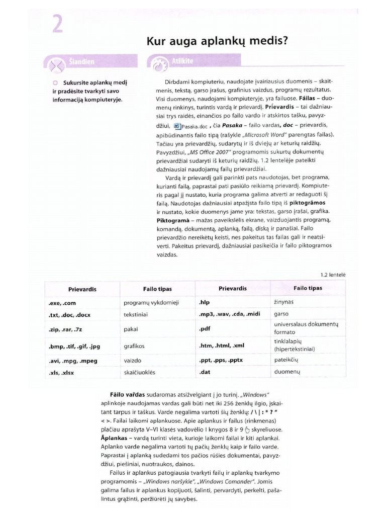Failai, Aplankai | PDF