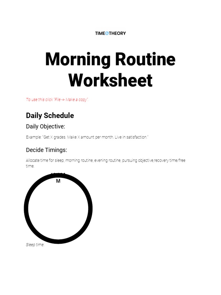 Morning Routine | PDF