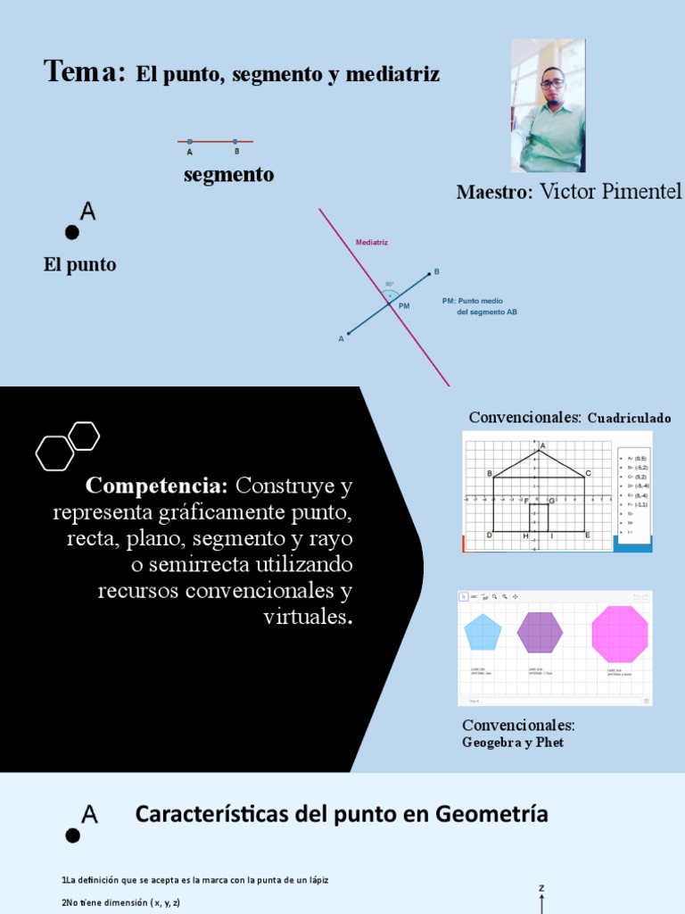 Punto, Segmento y Mediatriz | PDF | Métodos y materiales de enseñanza