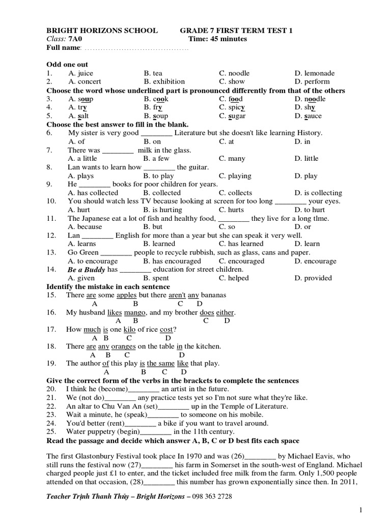 Grade 7 First Term Test 1 and 2 | Download Free PDF | Graffiti | Hobbies Grade 7 First Term Test 1 and 2 | Download Free PDF | Graffiti | Hobbies