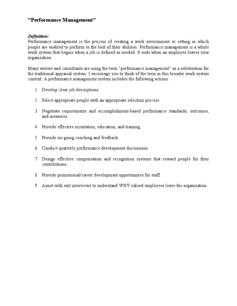 Effective Performance Management System | PDF | Career & Growth