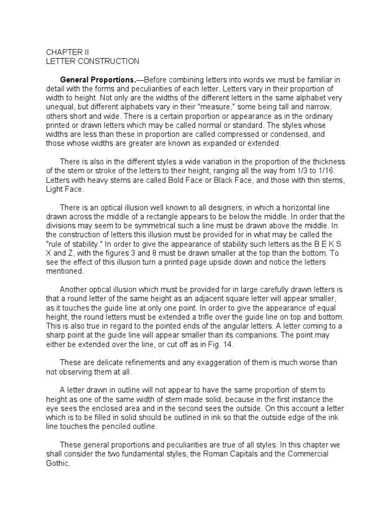 Guidelines for Constructing and Understanding the Proportions of Roman ...