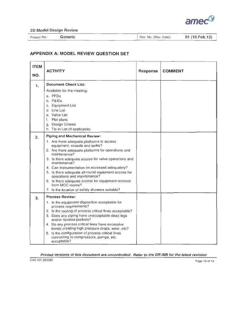 Checklist For 3D Modelling Design Case | PDF