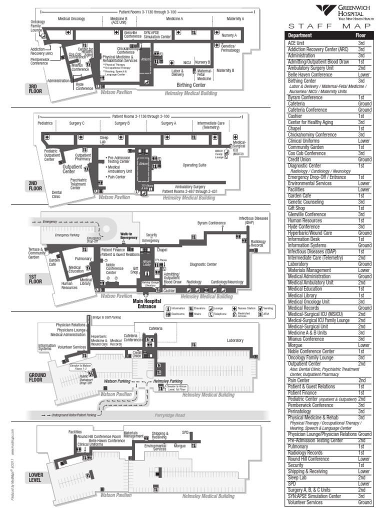 Greenwich Hospital Map | PDF | Patient | Intensive Care Medicine