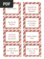 Christmas Song Riddles Challenge | PDF | Christmas Songs | Holiday Songs