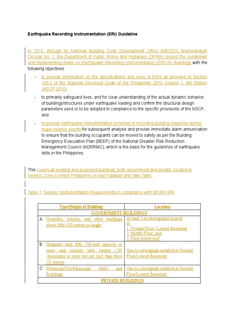 Earthquake Recording Instrumentation Guideline | PDF | Moment Magnitude ...