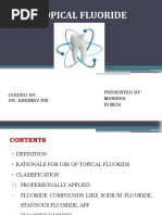 Topical Fluoride Application | PDF | Fluoride | Dentistry