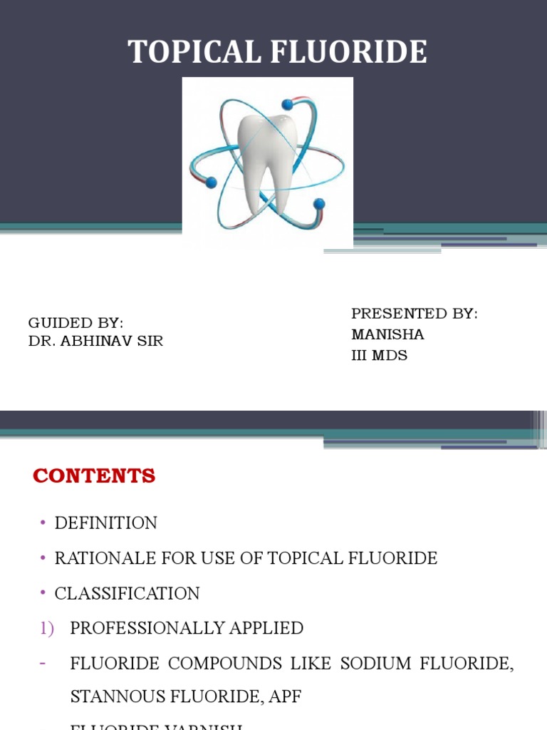 Topical Fluoride | PDF | Tooth Enamel | Fluoride