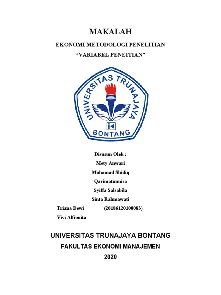 MAKALAH Variabel Penelitian | PDF