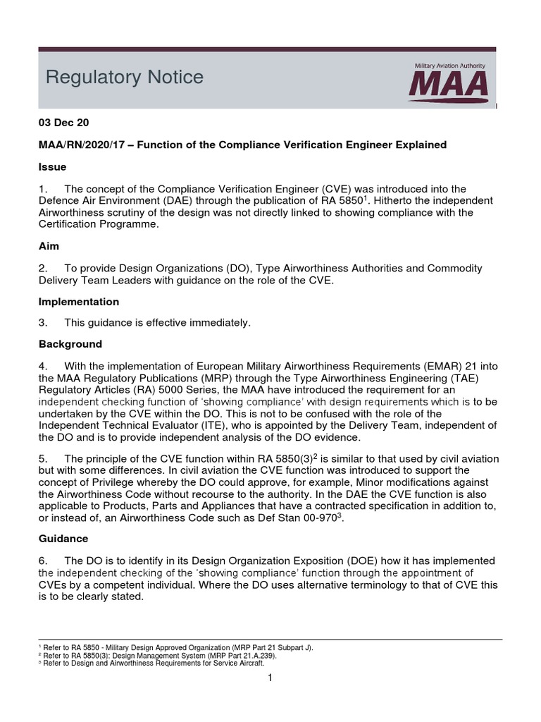 Role of the Compliance Verification Engineer in Demonstrating ...