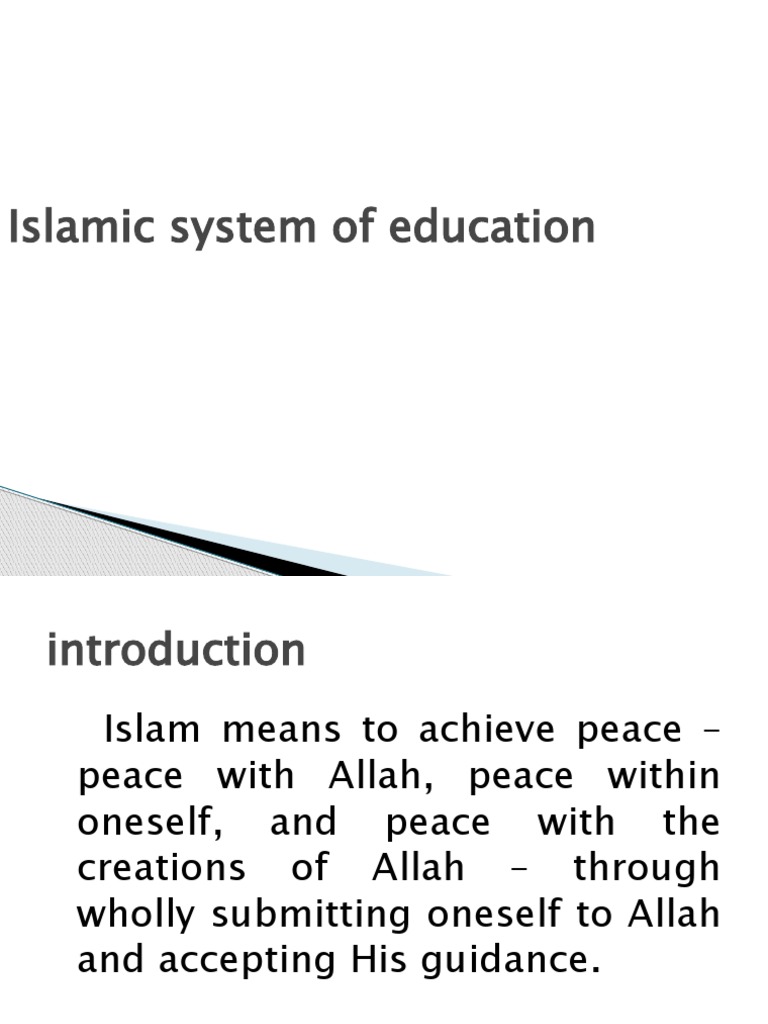 Islamic System of Education | PDF