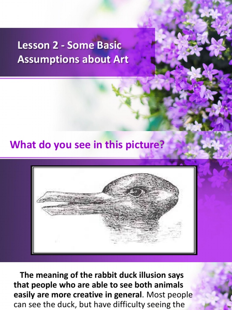 Lesson 2 - Some Basic Assumptions About Art | Download Free PDF ...