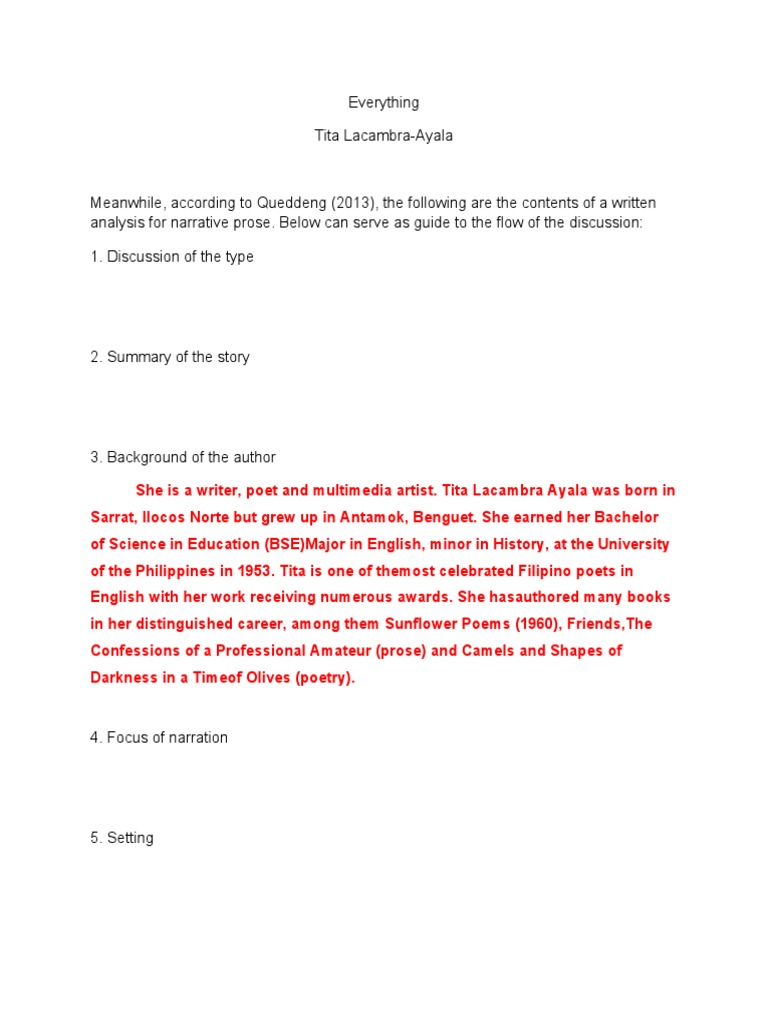 Narrative Prose | PDF