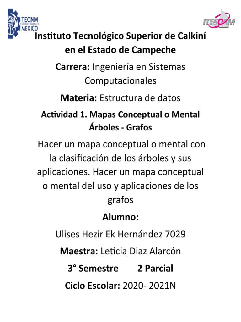 A1 - Mapas Conceptual o Mental Árboles - Grafos | PDF