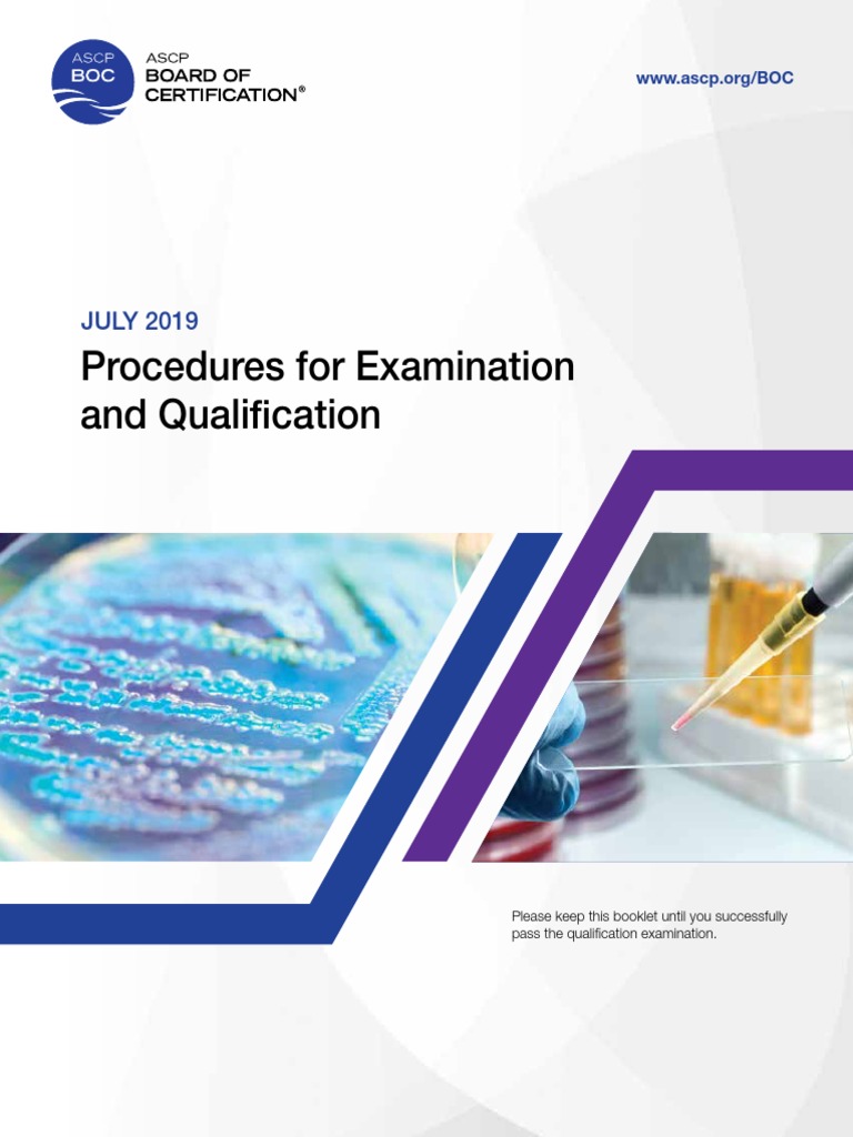 Procedures For Examination and Qualification: JULY 2019 | PDF | Doctor ...