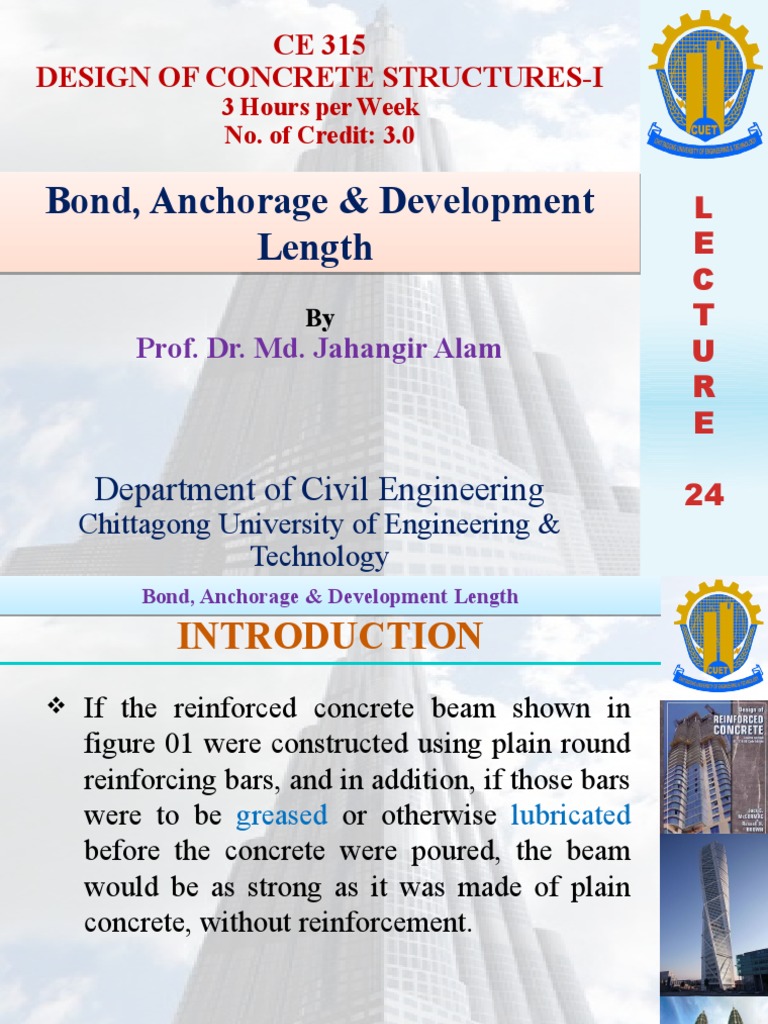 Bond, Anchorage & Development Length | PDF | Reinforced Concrete | Fracture