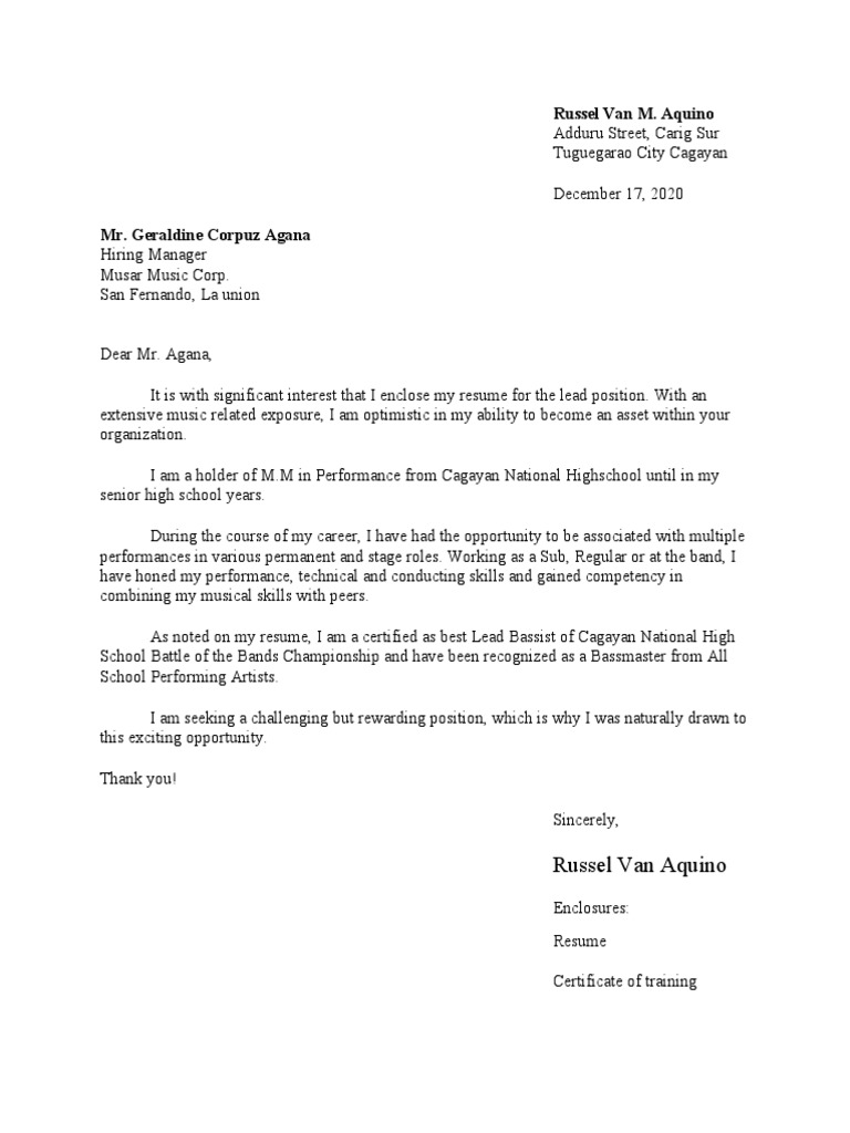 Unsolicited Letter | PDF