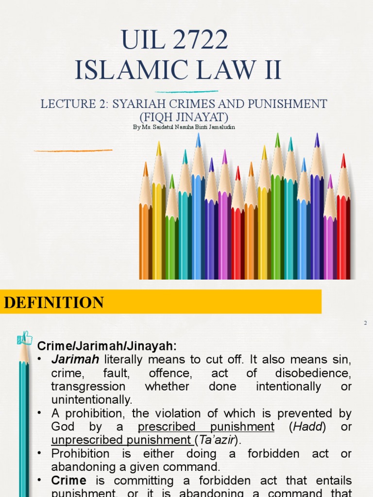 Islamic Criminal Law: Hudud and Jinayah | PDF | Punishments | Crime ...