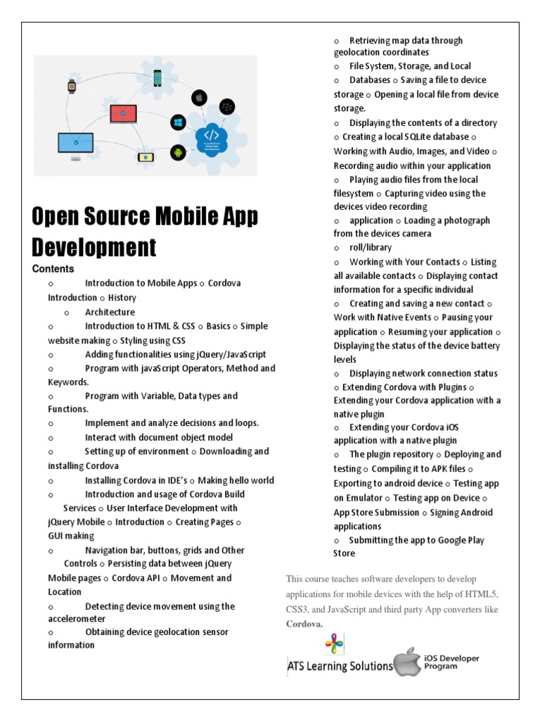 Open Source Mobile App Development | PDF | Mobile App | Java Script